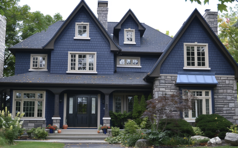 What Color Trim Goes with Dark Blue Siding? - Northern Feeling