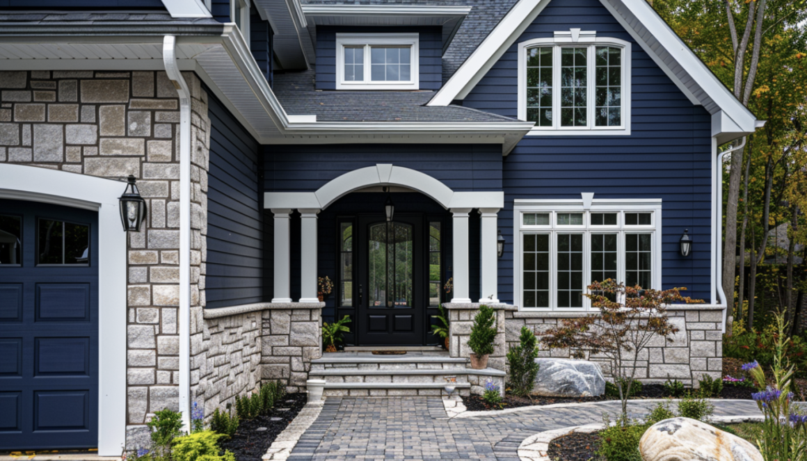 What Color Trim Goes with Dark Blue Siding? - Northern Feeling