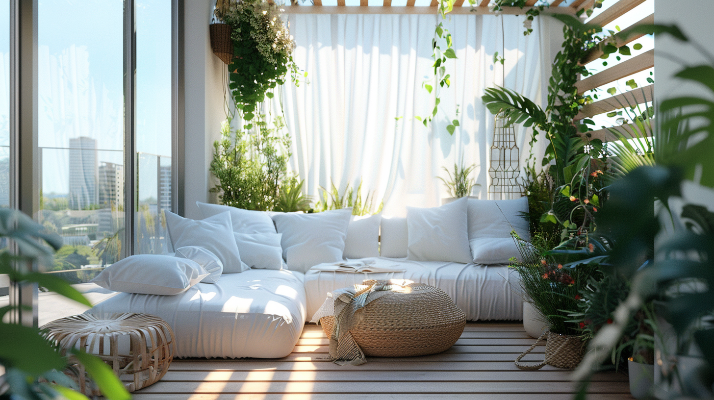 7 Best Ways to Cover a Roofless Balcony - Northern Feeling