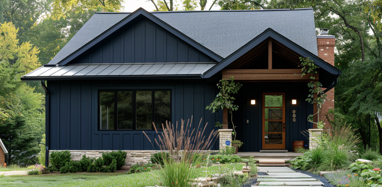 What Color Trim Goes with Dark Blue Siding? - Northern Feeling
