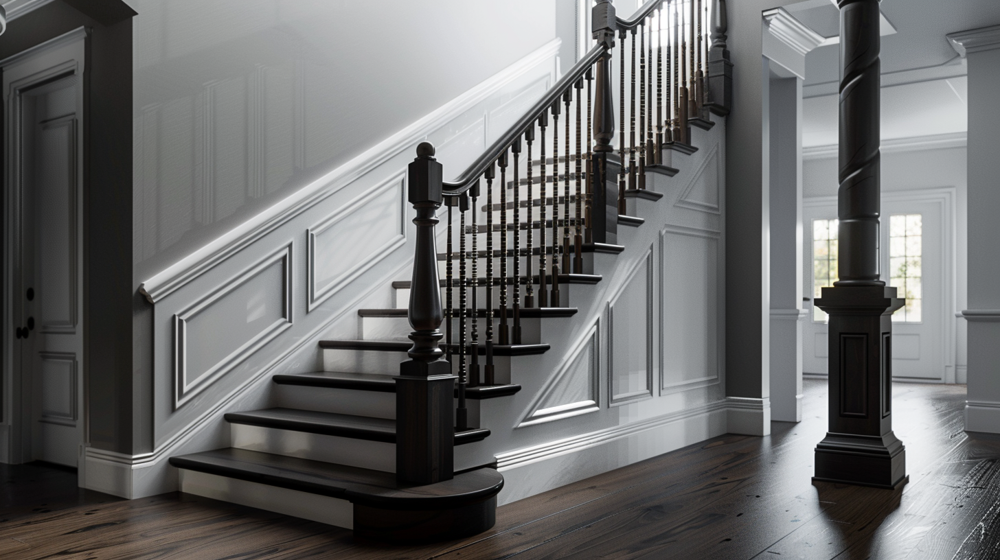 15+ Stunning Grey Painted Stairs Ideas for Your Home - Northern Feeling