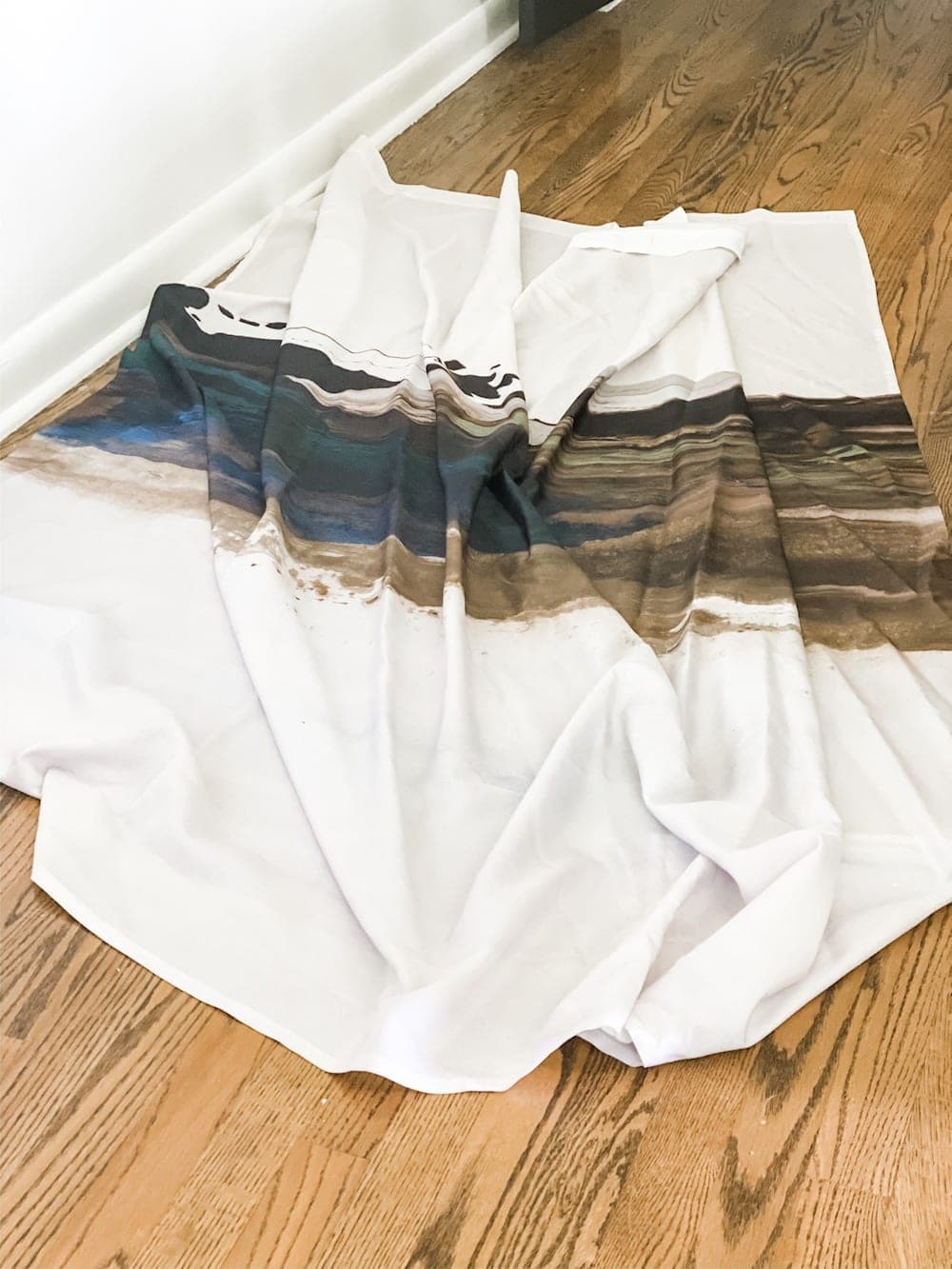 Creative Diy Shower Curtain Wall Art Northern Feeling