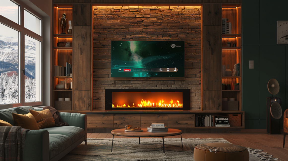 13 Creative Media Wall Ideas with Fireplace - Northern Feeling