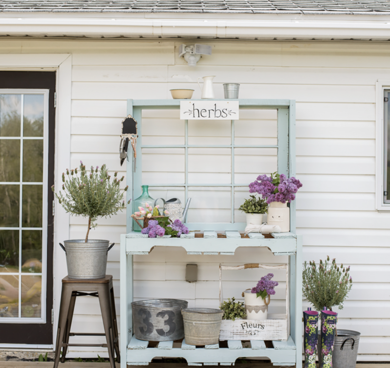 15 Creative Ways to Upcycle for a Potting Bench - Northern Feeling