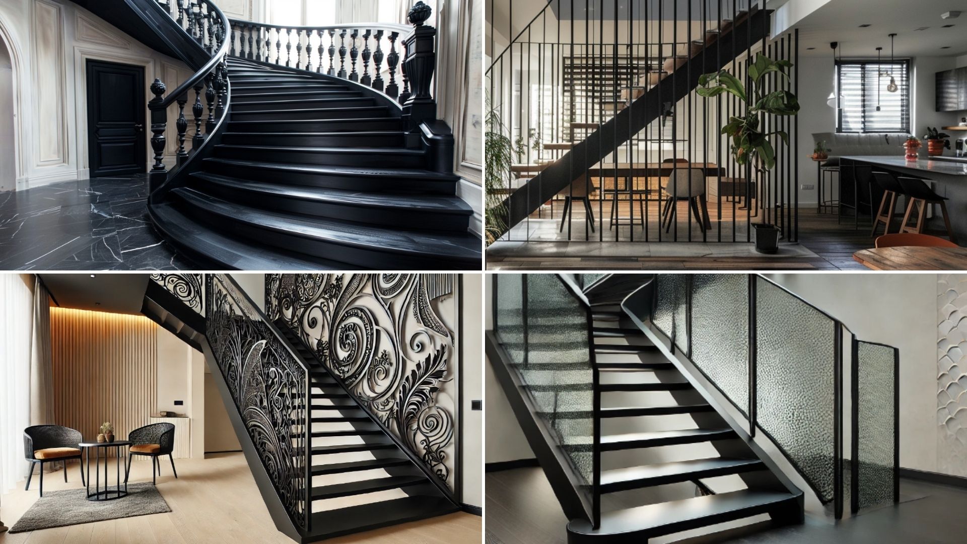 15 Stylish Black Staircase Ideas - Northern Feeling
